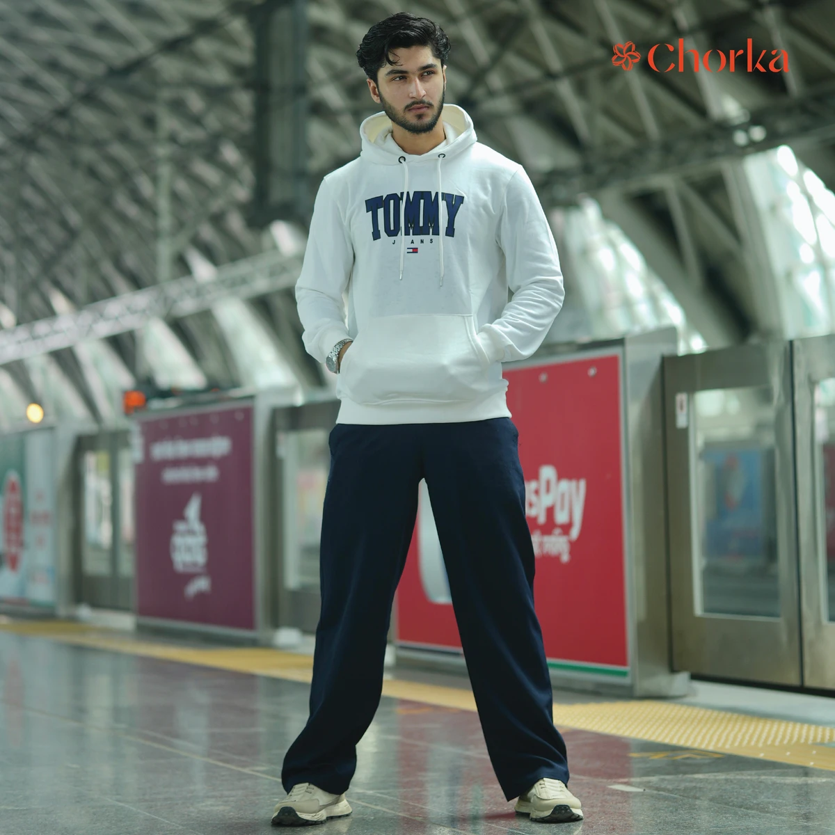 Export Quality Men's Hoodie (White)